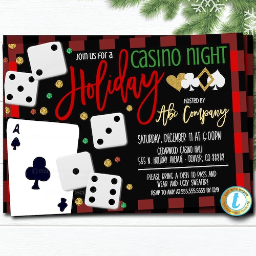 Christmas Game Night Party Invitation Holiday Invite Xmas - Etsy
