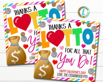 Lottery Teacher Valentine - Etsy