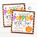 Popping With Fun Tag Pop Fidget Toy Halloween Pop Gift Tag Popcorn Gift ...
