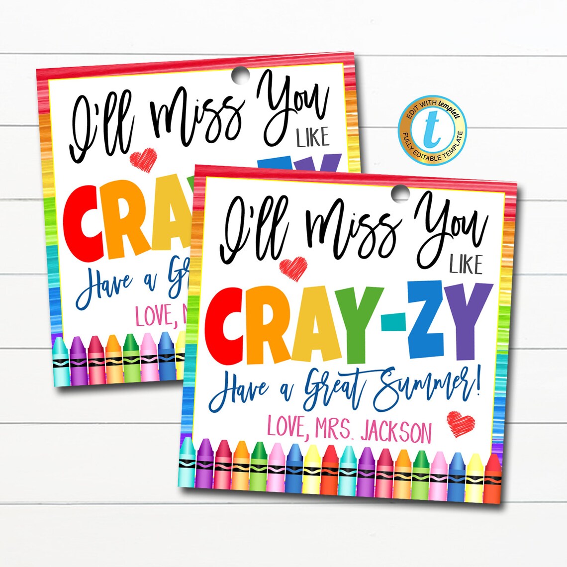 End of School Year Gift Tag Summer Gift Ida for Students | Etsy