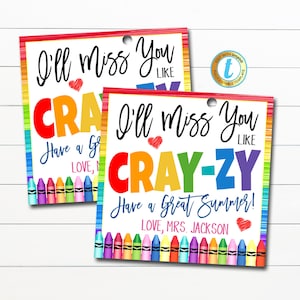 End of School Year Gift Tag, Summer Gift Ida for Students, Last Day of ...