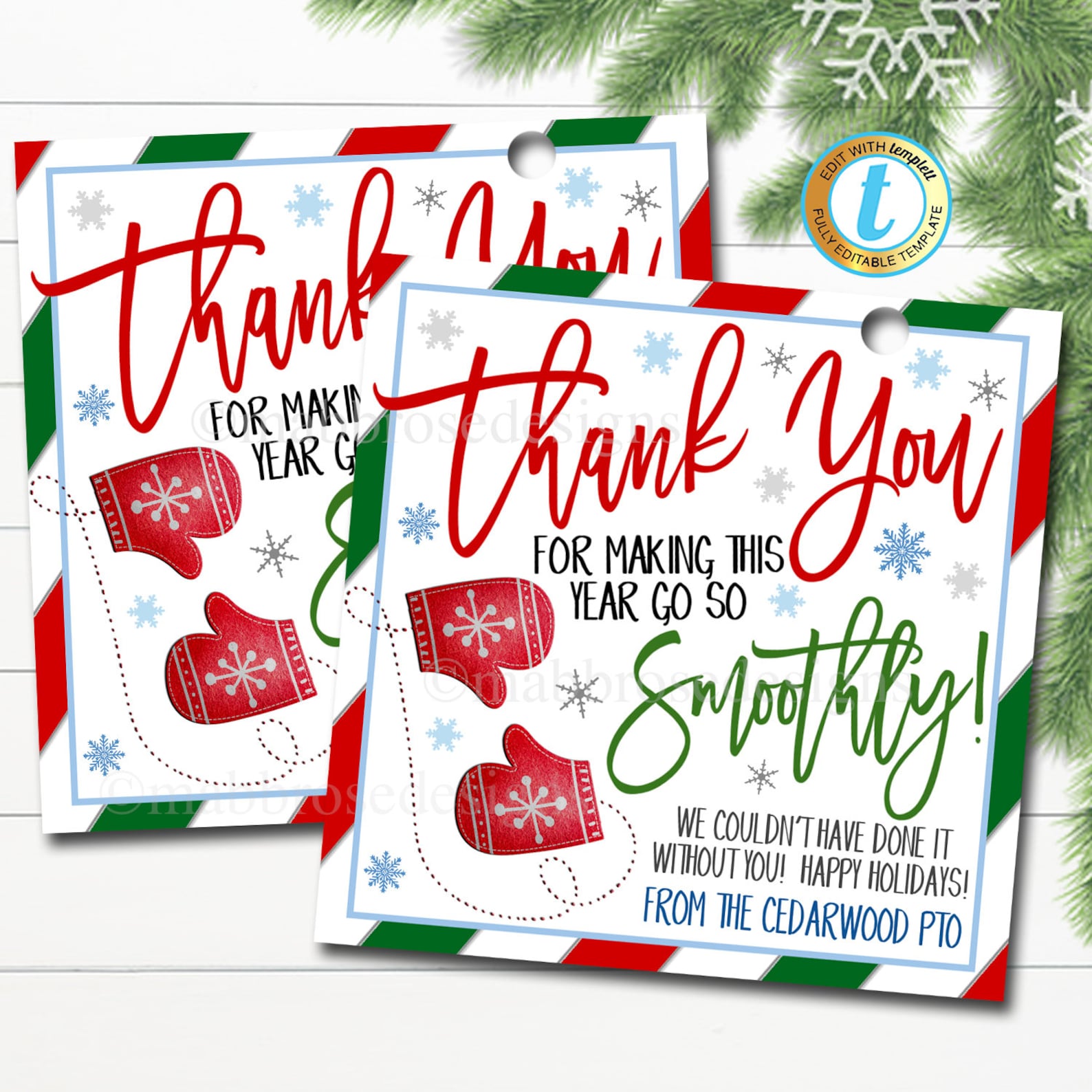 2020 Christmas Gift Tags Thanks for Making This Year Go - Etsy