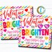 Valentine Sunglasses Gift Tags, You Brighten My Day, Valentine Gift ...