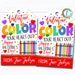 Valentine Crayon Gift Tags, Color Your Heart Out Non Candy Valentine ...
