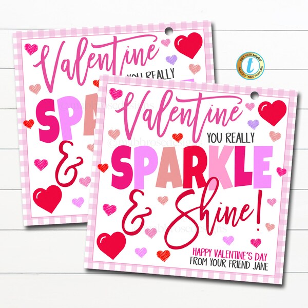 Sparkle and Shine Valentine Card - Etsy