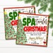 Christmas Spa Gift Tags, Spa-tacular Holiday Gift, Teacher Staff Nurse ...