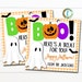 Halloween Gift Tags, Halloween Birthday Favor Tags, Boo Here's a Treat ...