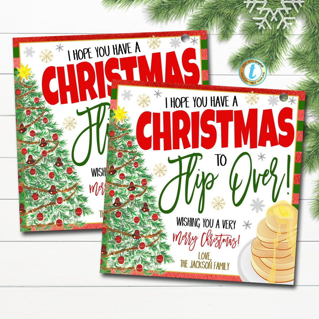 Christmas Gift Tags, Hope You Have a Christmas to Flip Over, Holiday ...