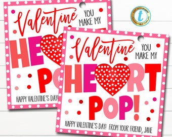 Popping With Fun Tag Pop Fidget Toy Valentine Pop Gift Tag - Etsy