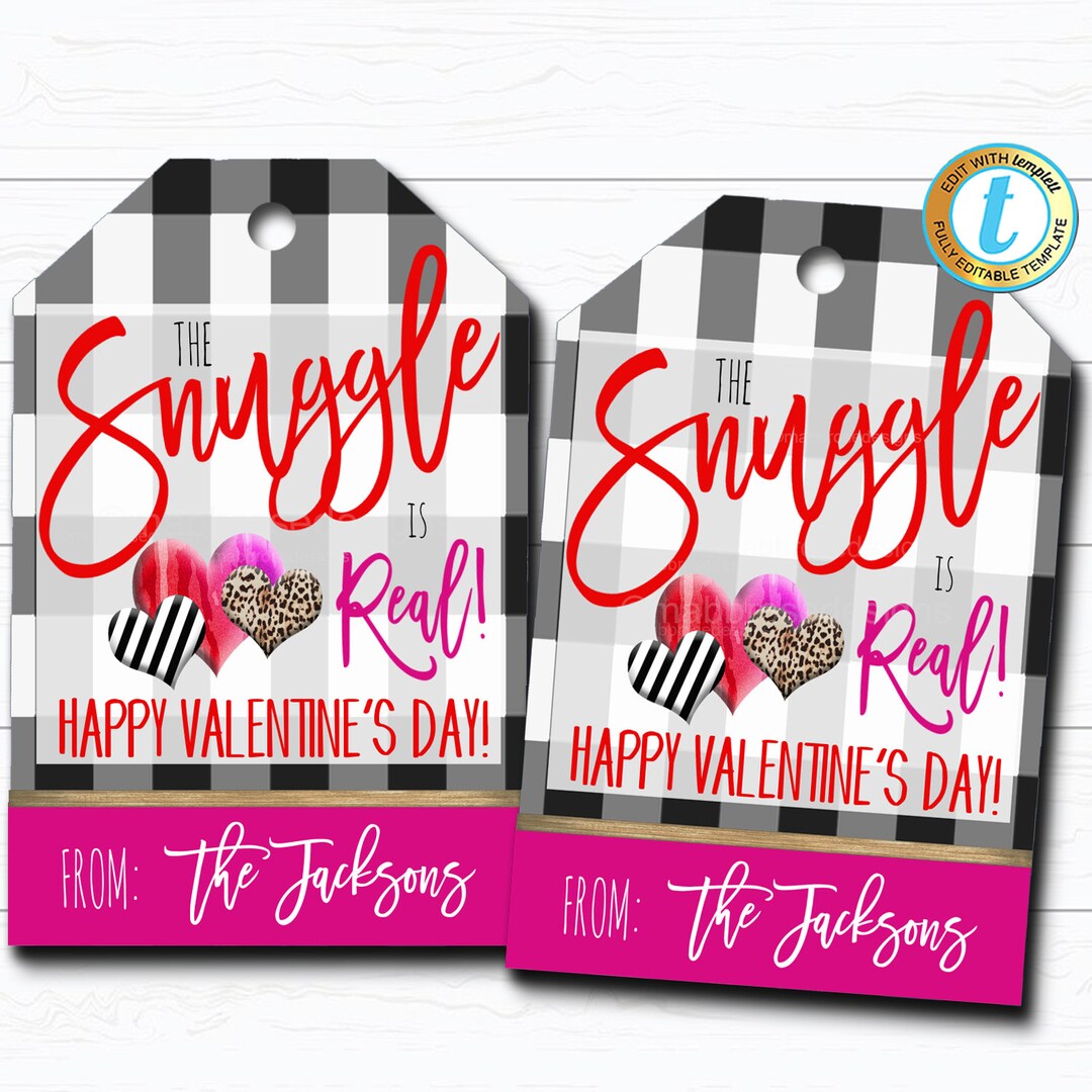Valentine Gift Tags, the Snuggle is Real, Teacher Staff Employee ...