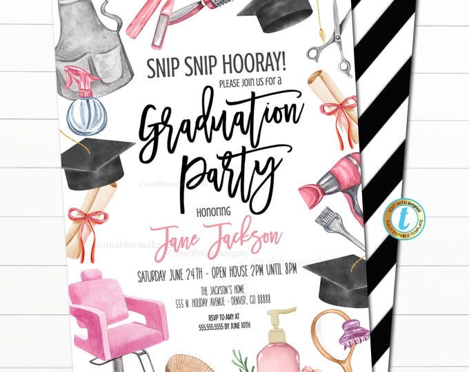 Cosmetology Centerpieces, Graduation Party, Blow Dryer, Comb, Scissors ...