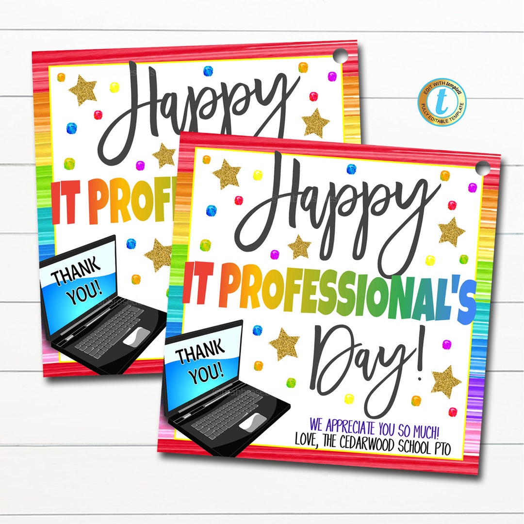 IT Professional's Day Appreciation Gift Tag, Computer Technology Worker ...