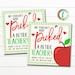 Teacher Gift Tags Apple Couldn't Have Picked a Better - Etsy