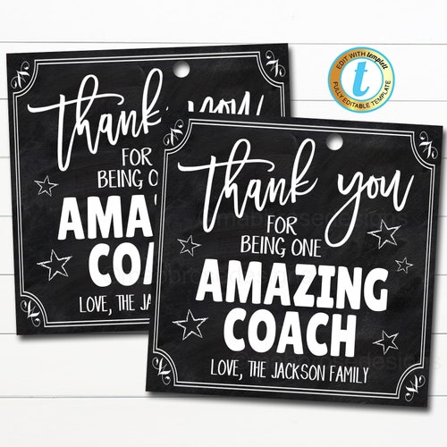 Printable/editable Soccer Coach End of Season Gift Card Holder - Etsy