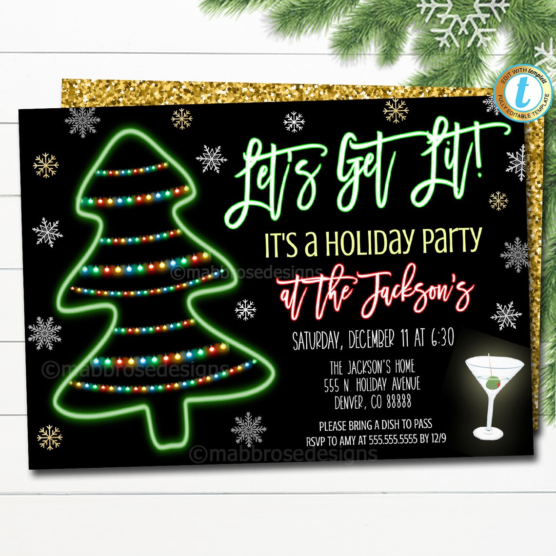 Christmas Party Invitation Funny Digital Template Adult - Etsy
