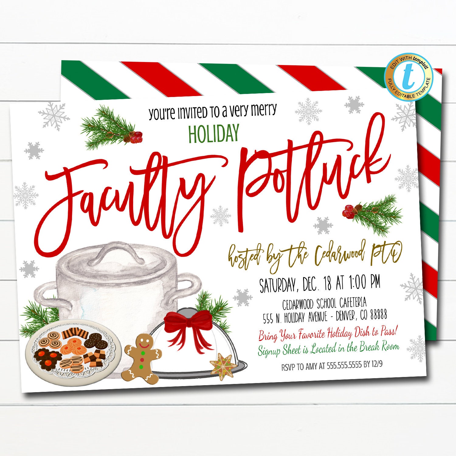 Holiday Potluck Invitation