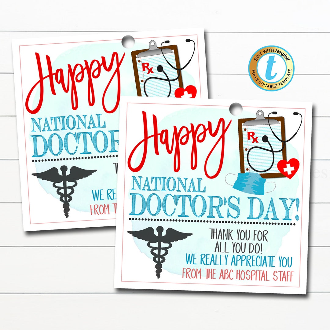 Doctor Appreciation Gift Tag, Thank You Medical Hospital Staff ...