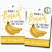 Banana Gift Tags, Fruit Treat Label, Bananas About You Thank You ...