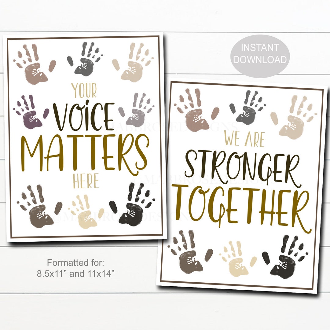 Diversity Posters, School Classroom, Stronger Together, Your Voice ...