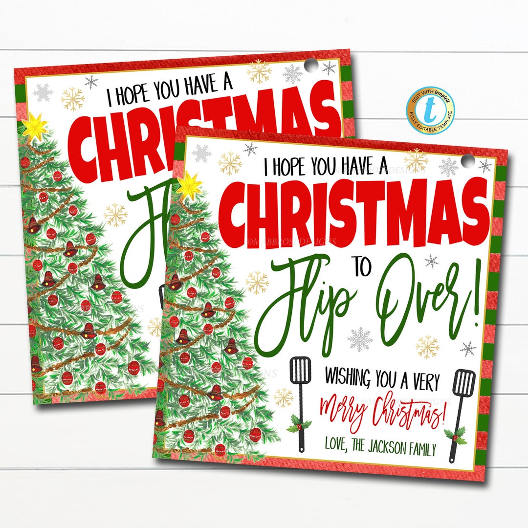 Christmas Gift Tags, Hope You Have a Holiday to Flip Over Favor Tags ...