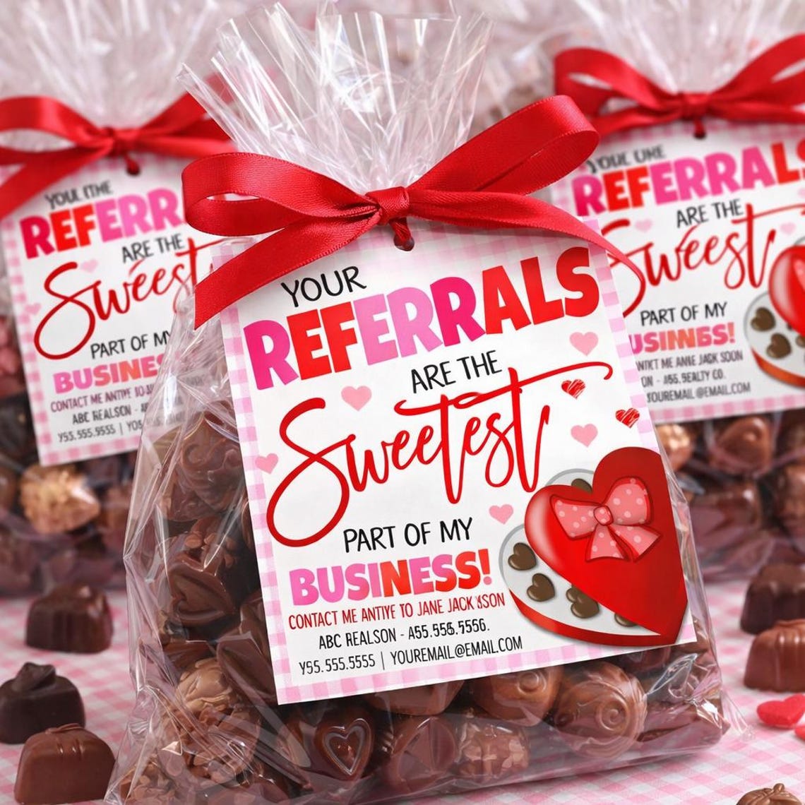 Valentine Realtor Gift Tags, Candy Sweetest Part of My Business You and ...