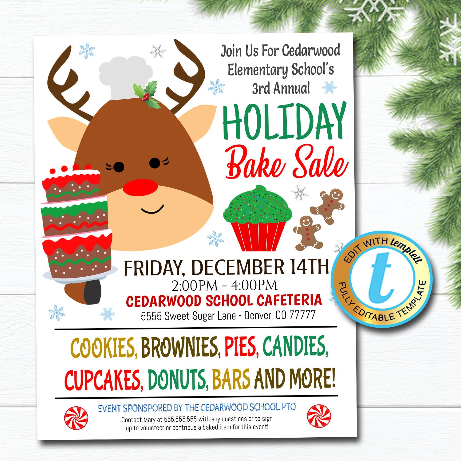Holiday Bake Sale Flyer