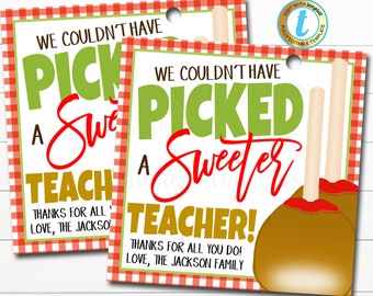 EDITABLE Teacher Gift Tags, Apple Couldn't Have Picked a Sweeter ...