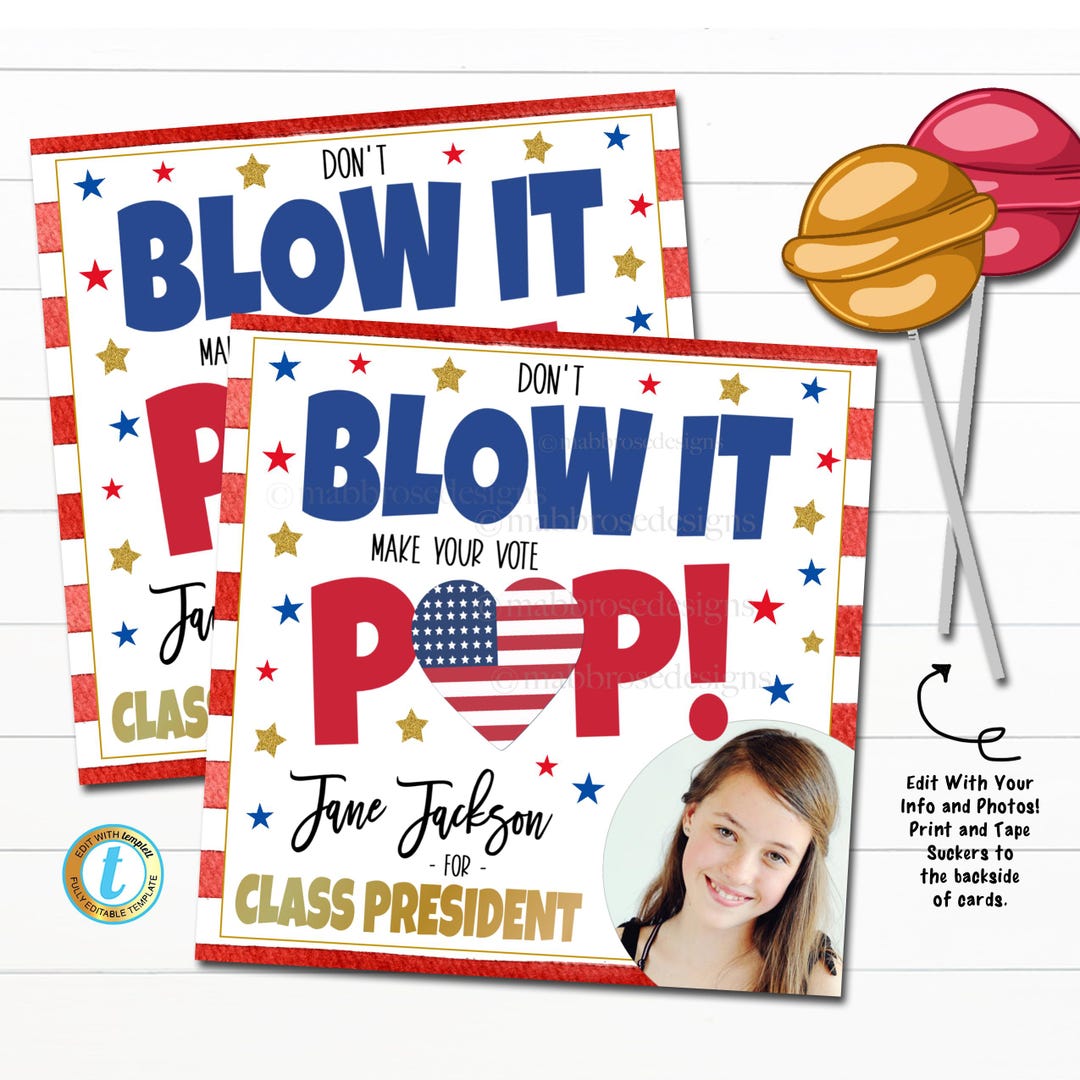 Lollipop Tag, School Class Vote Election Campaign, Class President ...