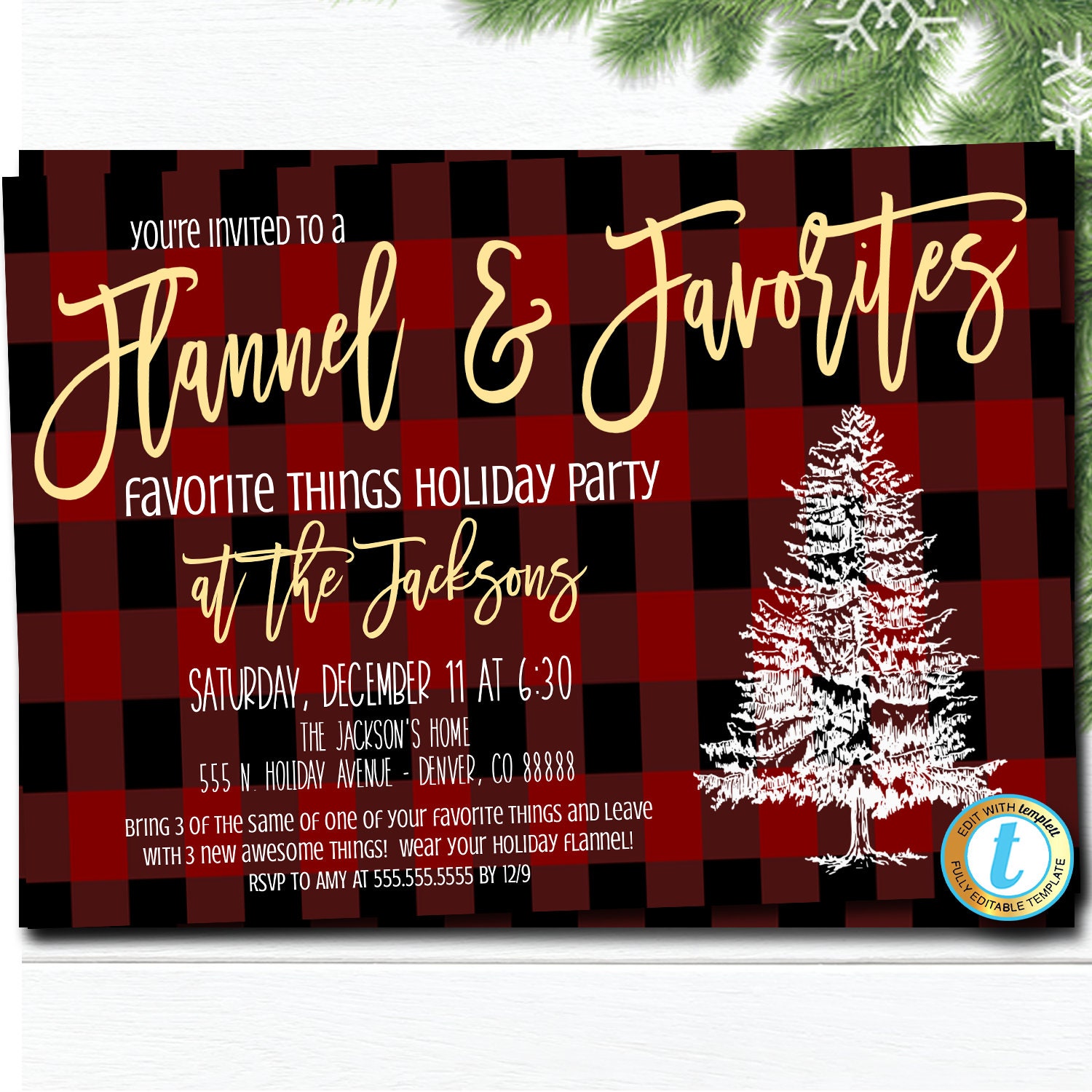 Favorite Things Facebook Party Invitation - Etsy