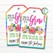 Floral Appreciation Gift Tags, Thank You for Helping Me Grow Flower ...