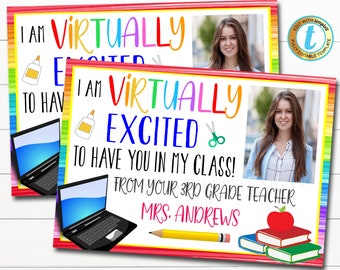 Teacher Postcard to Students Printable Hello From the Teacher | Etsy
