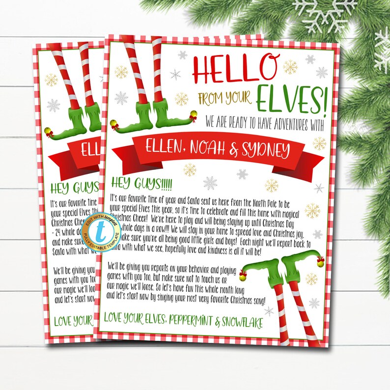 Hello and Goodbye Letter From Your Elves, Farewell From Elves Going ...