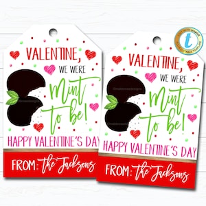 Valentine Mint Cookie Gift Tags, We Were Mint to Be, Staff Employee ...