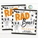 Halloween Gift Tags, Skeleton Appreciation Favor Tags, You Are Rad to ...