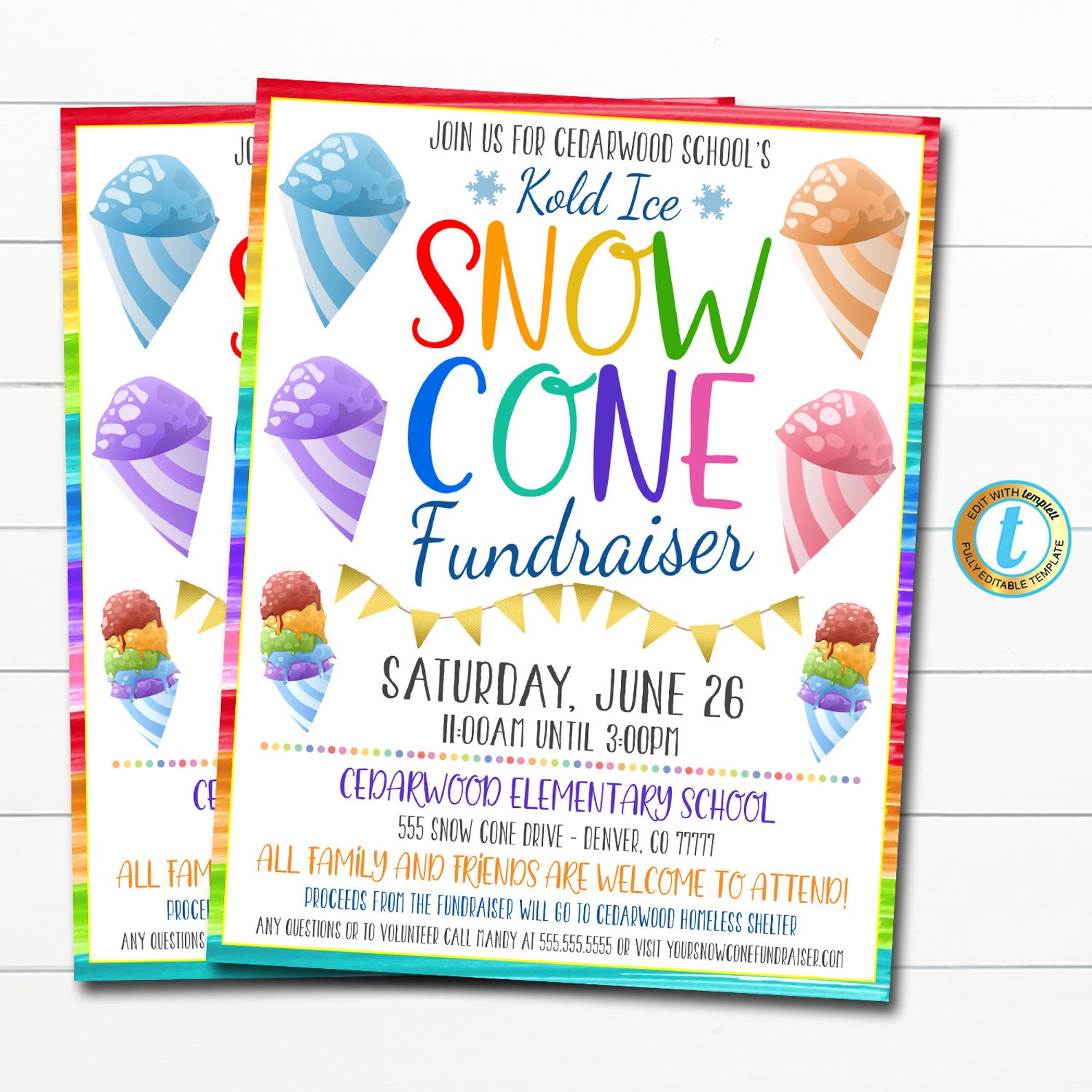 Snow Cone Flyer Template