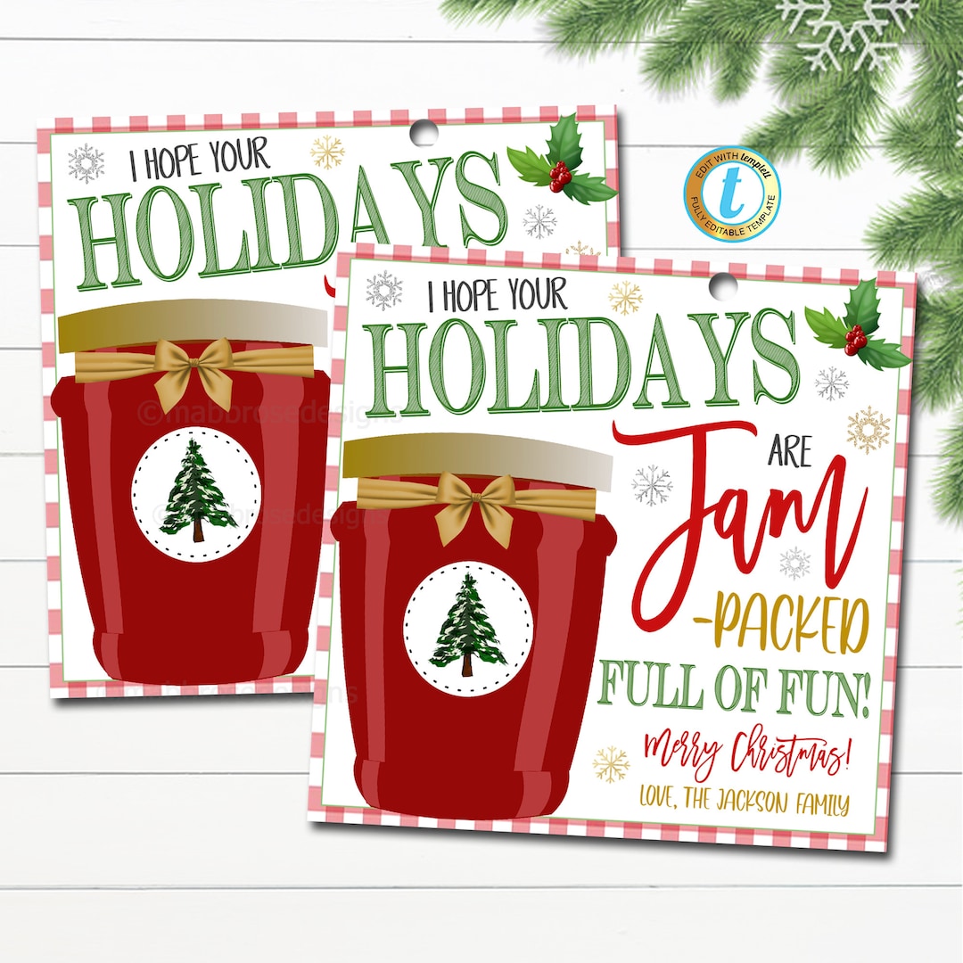 Christmas Jam Gift Tag, Jam Packed With Fun Holiday Teacher Staff ...
