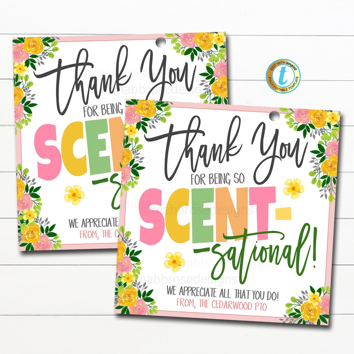 Appreciation Gift Tag, You Are Scent-sational, Employee Volunteer Nurse ...