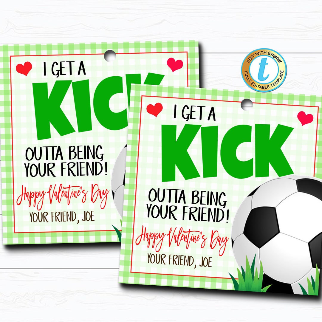 Soccer Valentines, Boy Sports Ball Valentine Card Gift Classroom Party ...