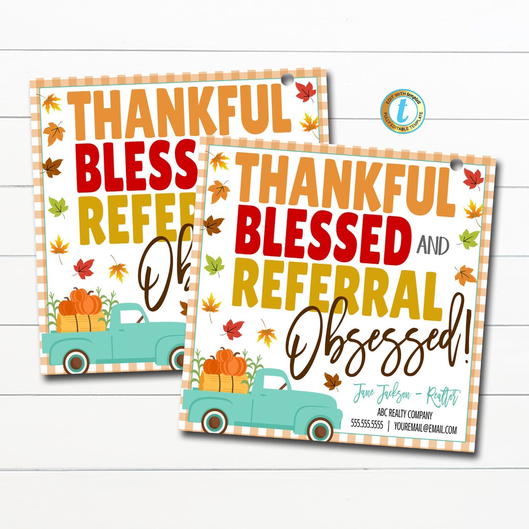 Editable Fall Thanksgiving Realtor Pop by Tags, Fall Real Estate ...