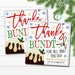 Holiday Bundt Cake Gift Tag, Thanks a Bundtch for All You Do, School ...