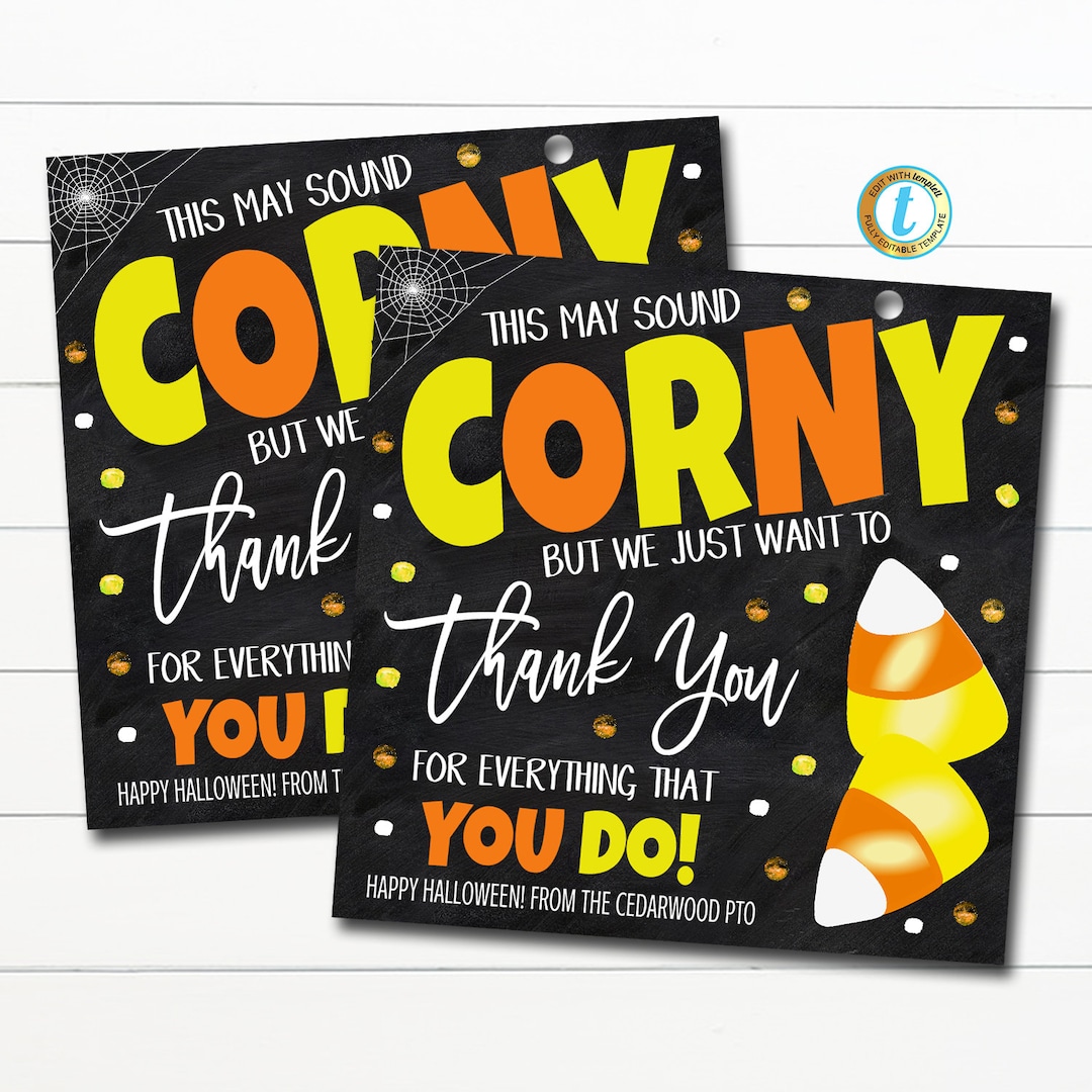 Halloween Candy Corn Gift Tag, Volunteer Teacher Staff Employee Nurse ...