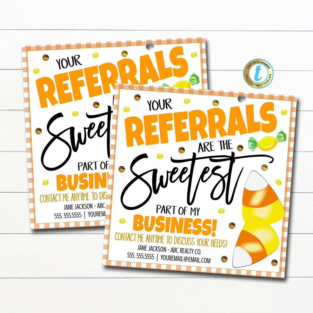 Halloween Realtor Gift Tags, Candy Sweetest Part of My Business You and ...
