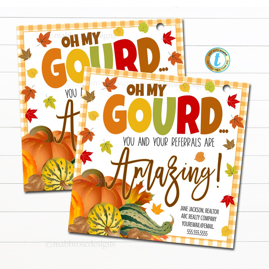 Oh My Gourd Fall Referral Pop by Tag, Home Health Care Small Business ...