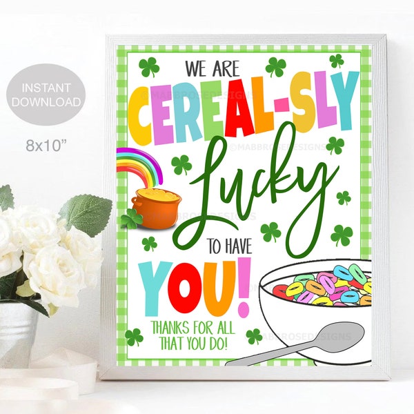 Teacher Appreciation Sign for Cereal - Etsy