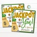 Hit the Jackpot Working With You Appreciation Gift Tag Lucky Lottery ...