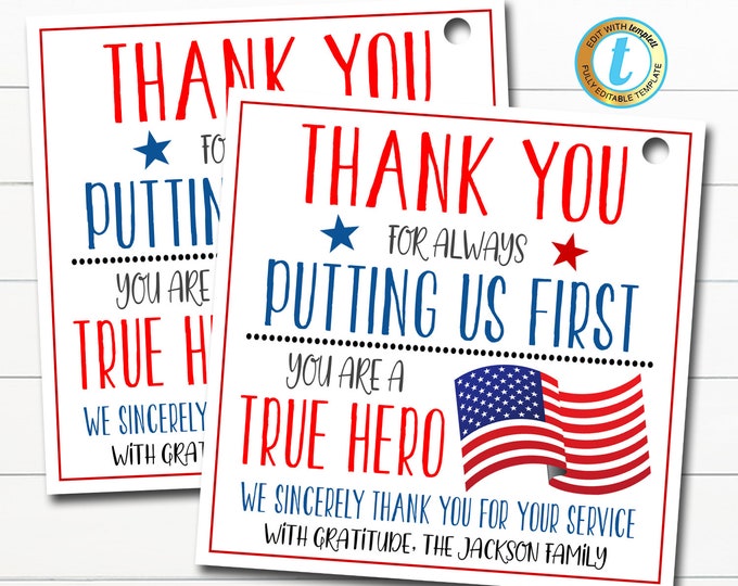 INSTANT DOWNLOAD Printable Firefighter Paramedic EMT Thank You Cards ...