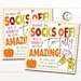 Fall Sock Gift Tags Staff, Mani Pedi Gift, Toe-tally Amazing Teacher ...