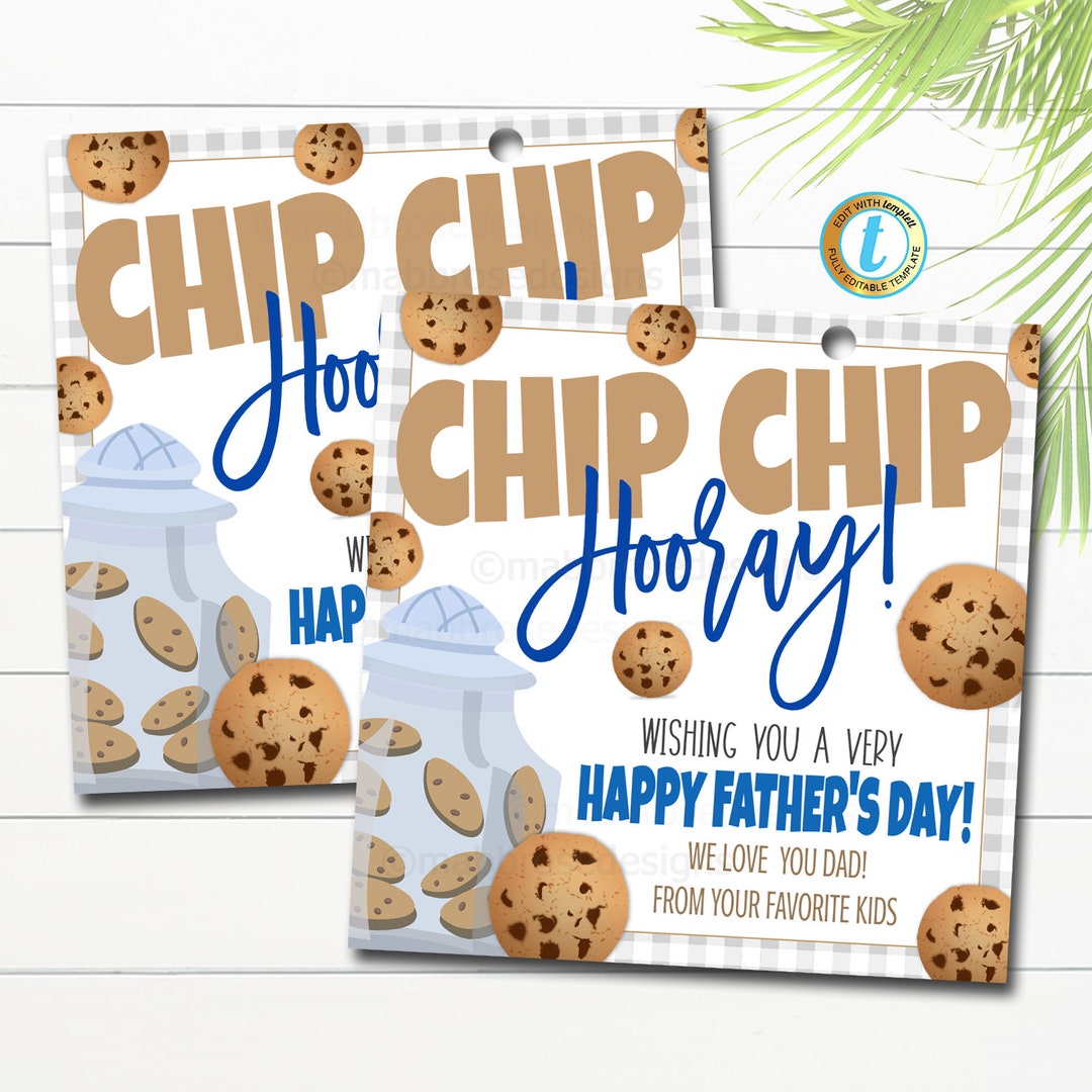 Fathers Day Cookie Tag, Fathers Day Handout, Fathers Day Gift Printable ...