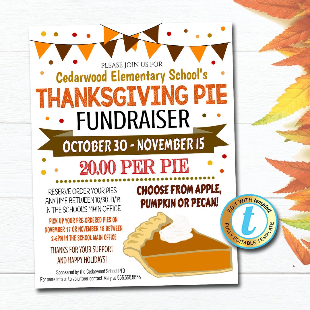 Pie In The Face Fundraiser Flyer