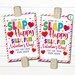 Valentine Slap Bracelet Tags, Wishing You a Slappy Happy Valentines Day ...
